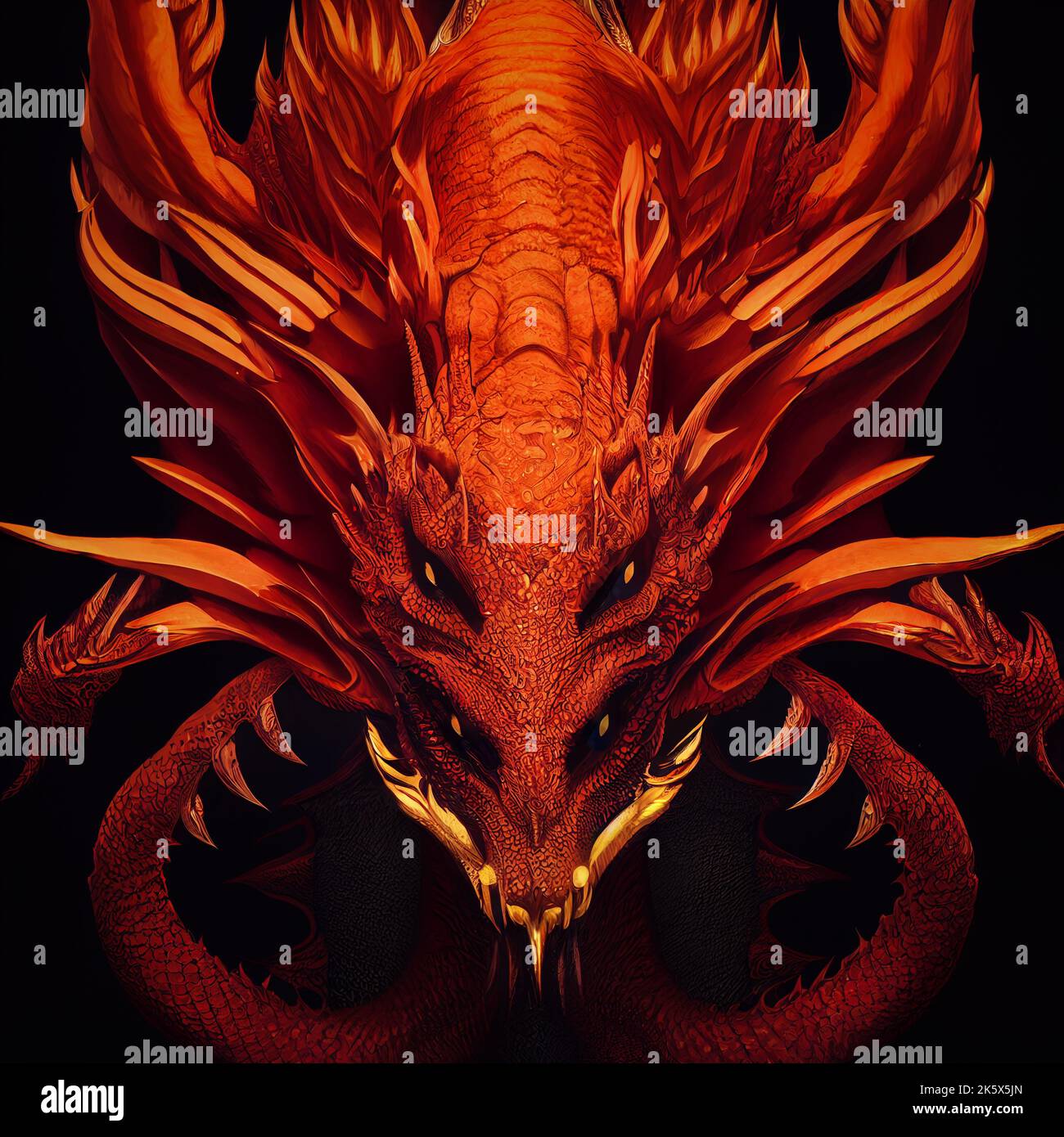 Red dragon artwork hi-res stock photography and images - Alamy