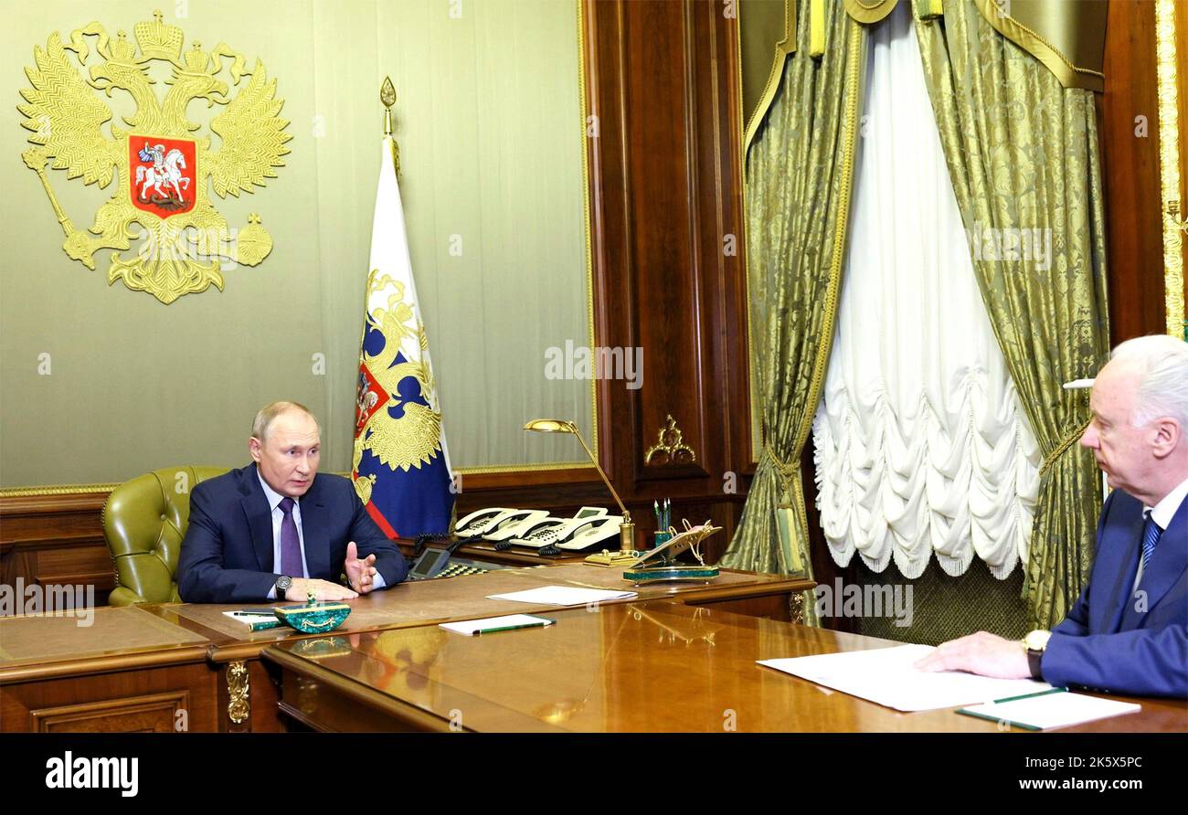 Saint Petersburg, Russia. 09th Oct, 2022. Russian President Vladimir ...