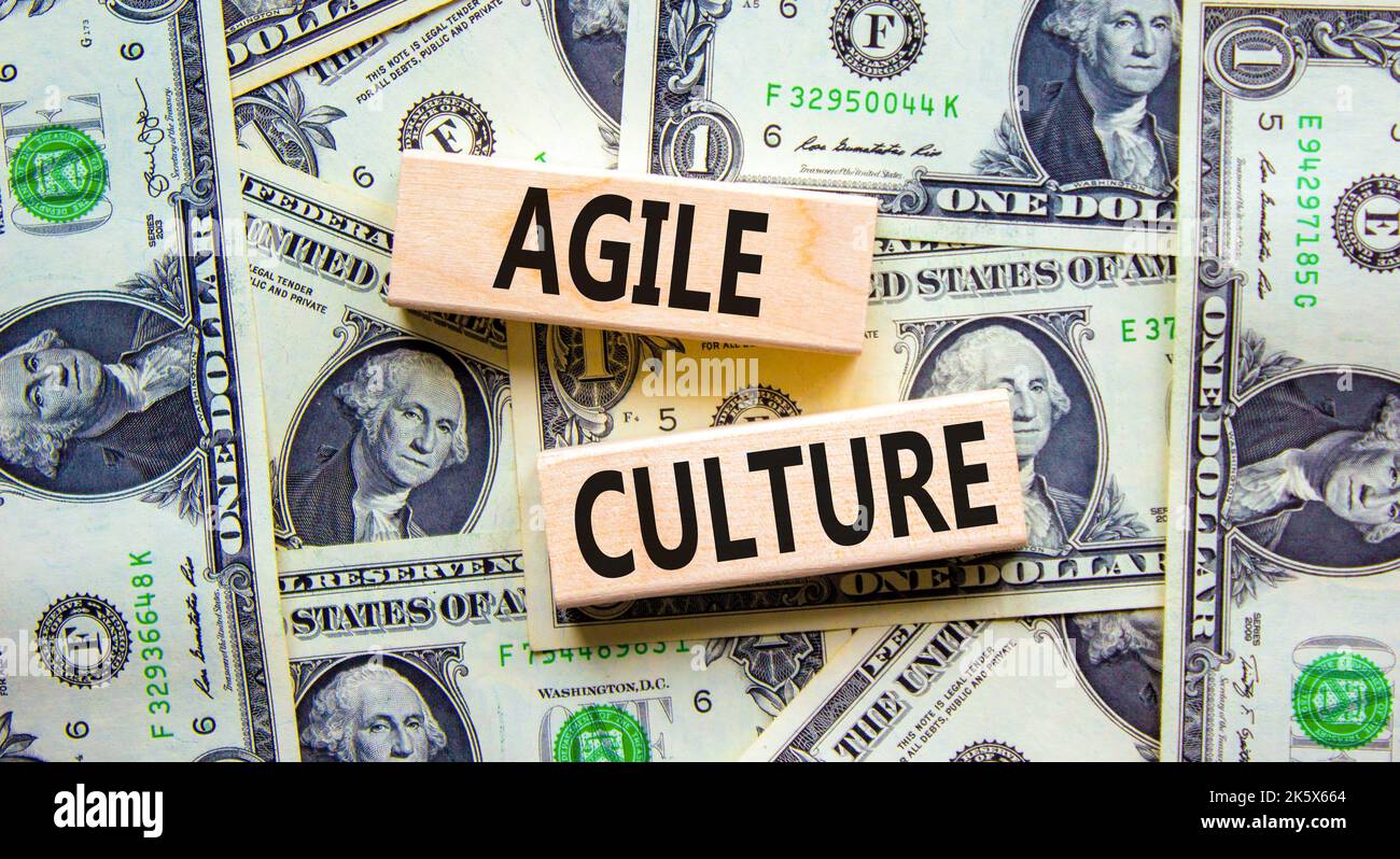 Agile culture symbol. Concept words Agile culture on wooden blocks ...