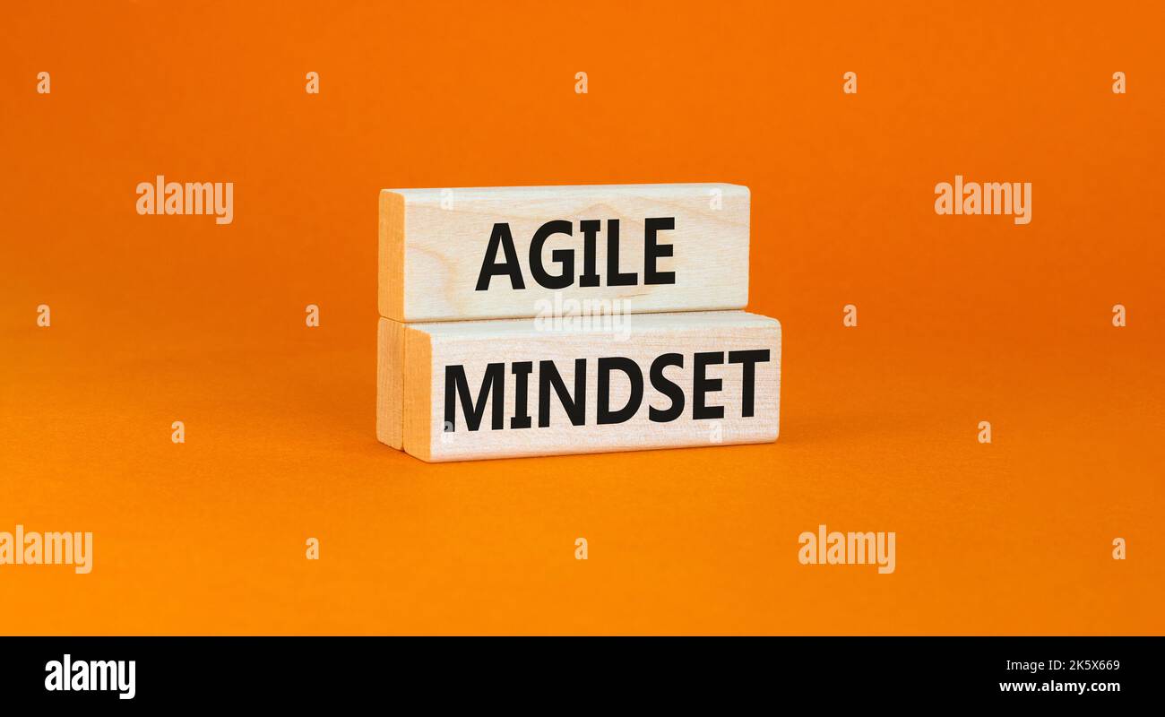 Agile Mindset Symbol Concept Words Agile Mindset On Wooden Blocks