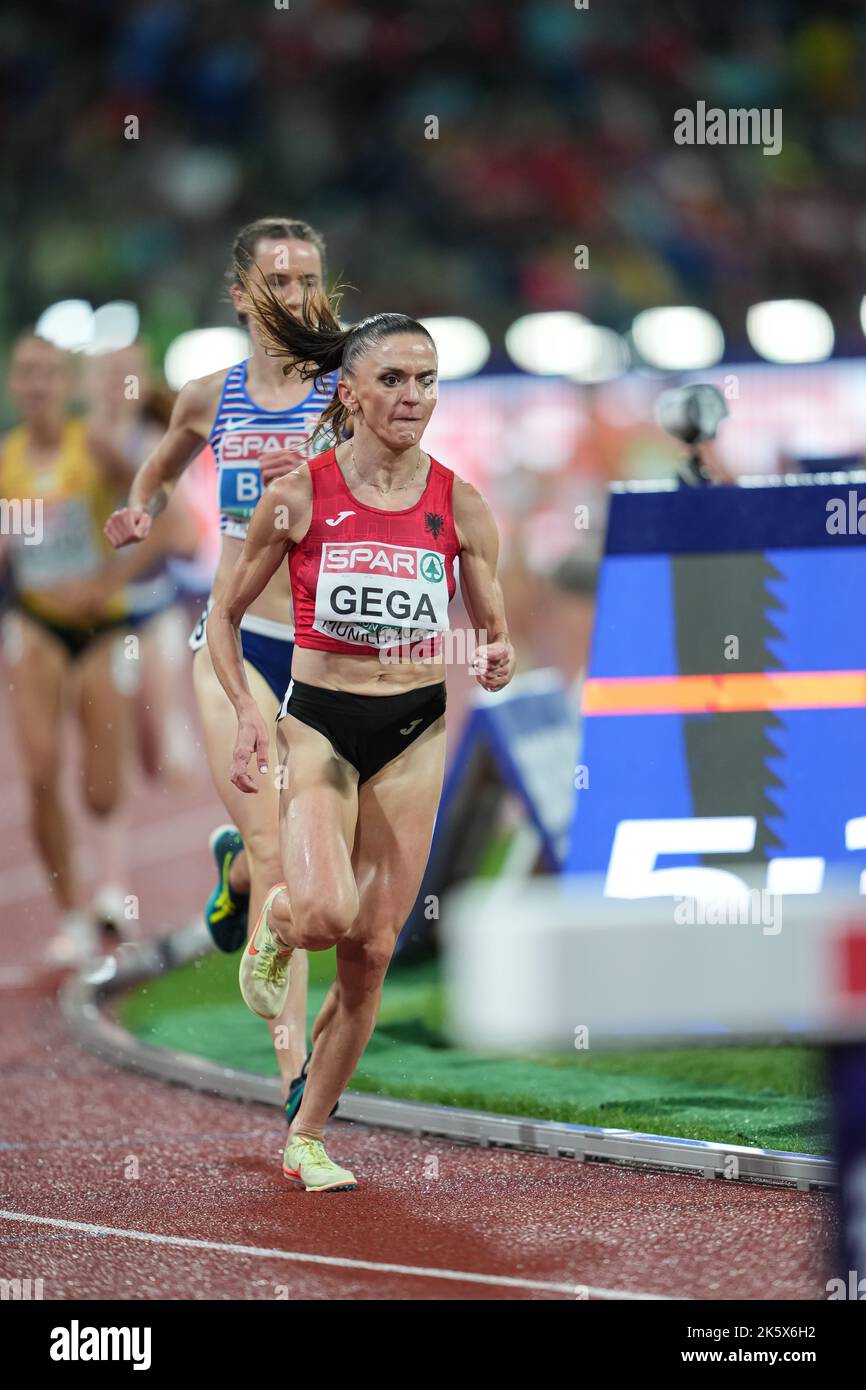 Luiza Gega participating in the 3000m steeplechase of the European ...
