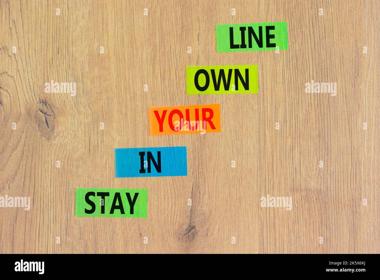 Stay in your own line symbol. Concept words Stay in your own line on ...