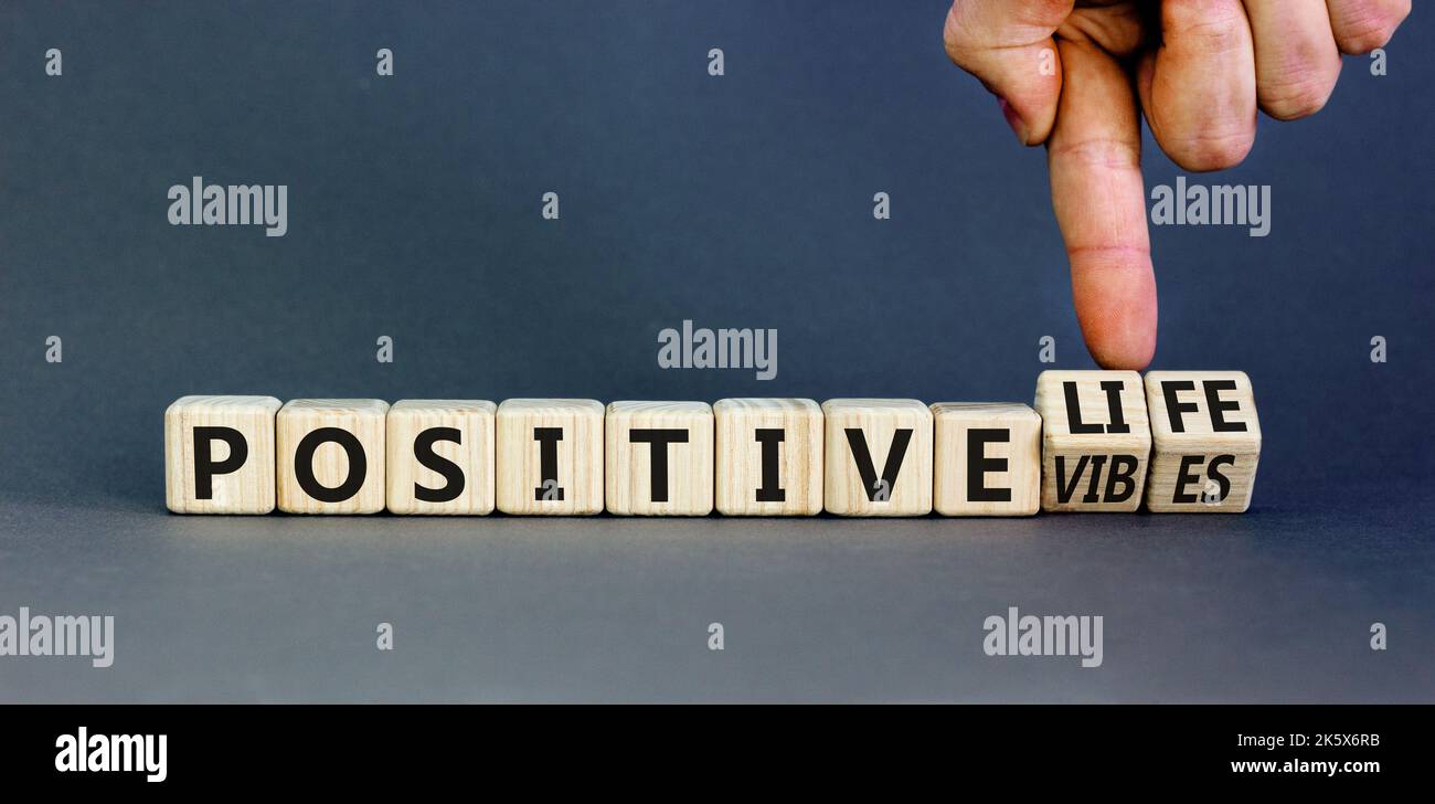 Positive vibes and life symbol. Concept words Positive vibes or ...