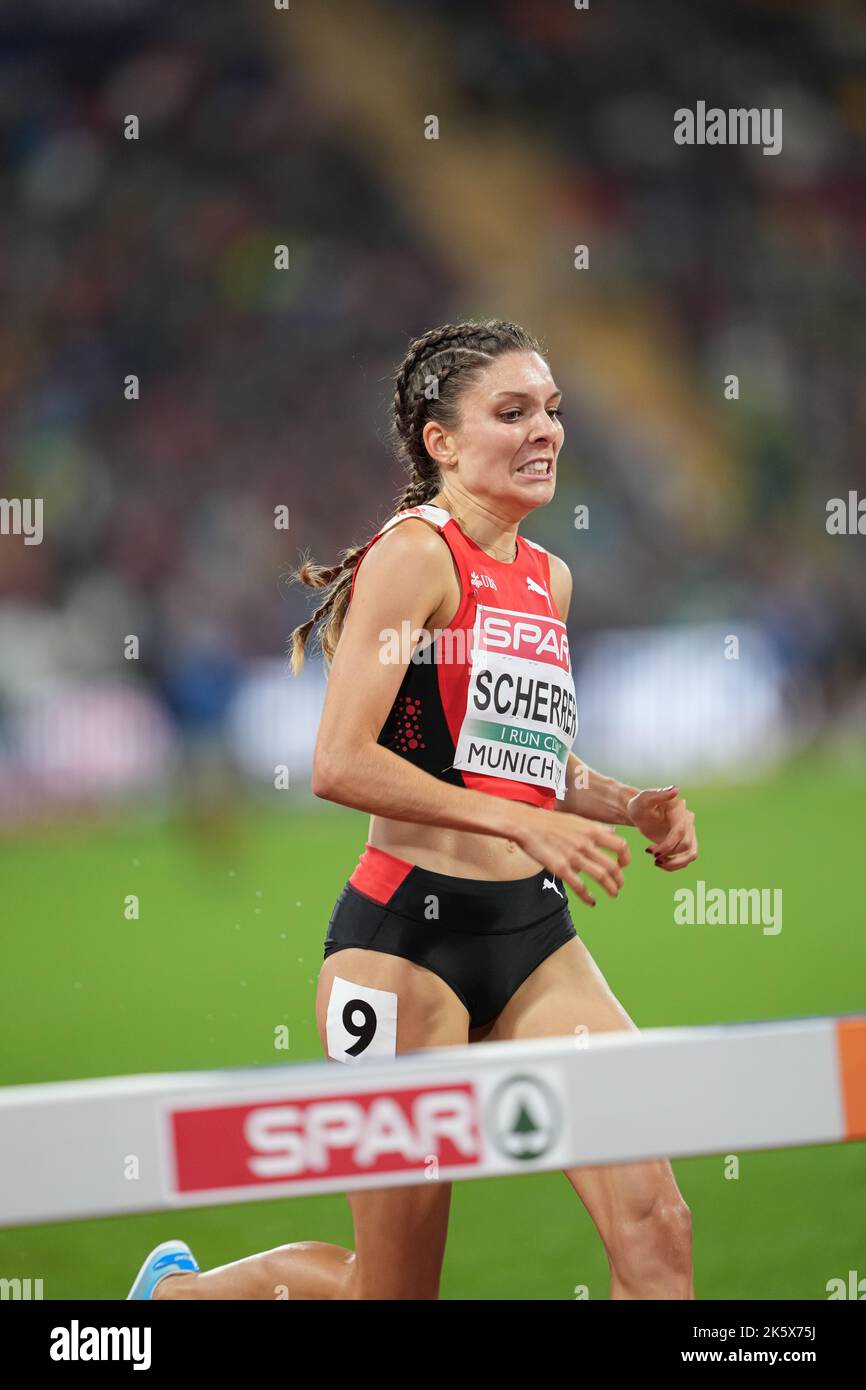 Chiara Scherrer participating in the 3000m steeplechase of the European ...
