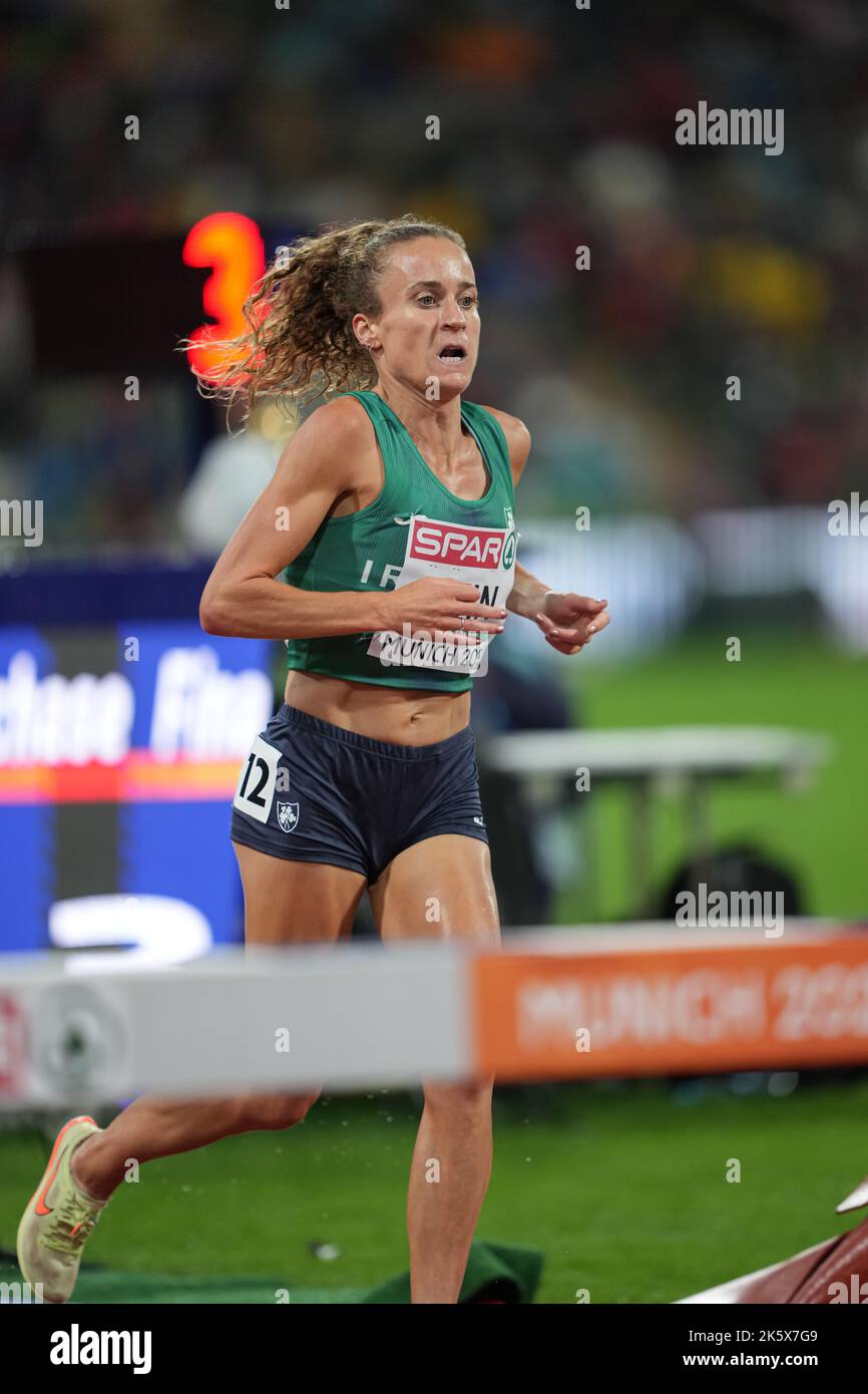 Michelle Finn participating in the 3000m steeplechase of the European Athletics Championships in ...