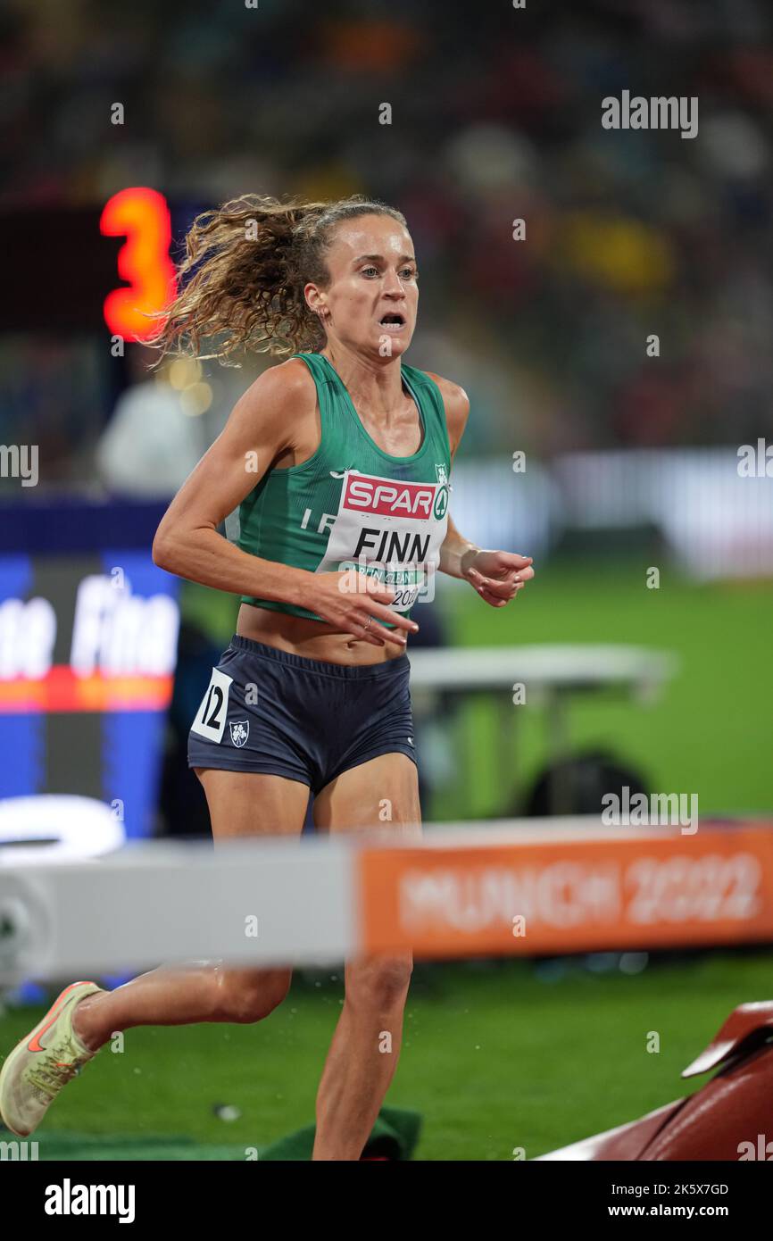 Michelle Finn participating in the 3000m steeplechase of the European ...