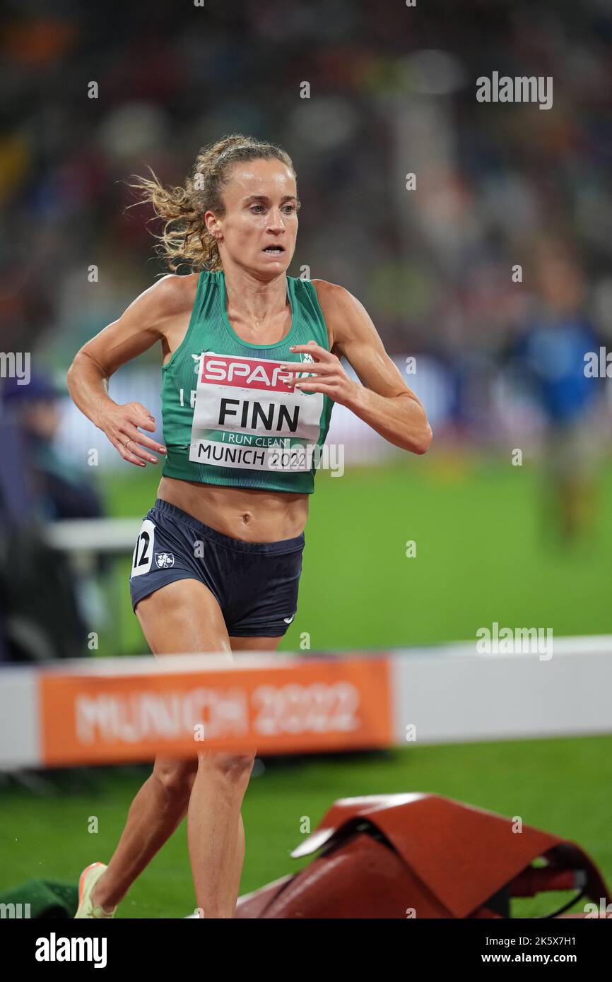 Michelle Finn participating in the 3000m steeplechase of the European ...