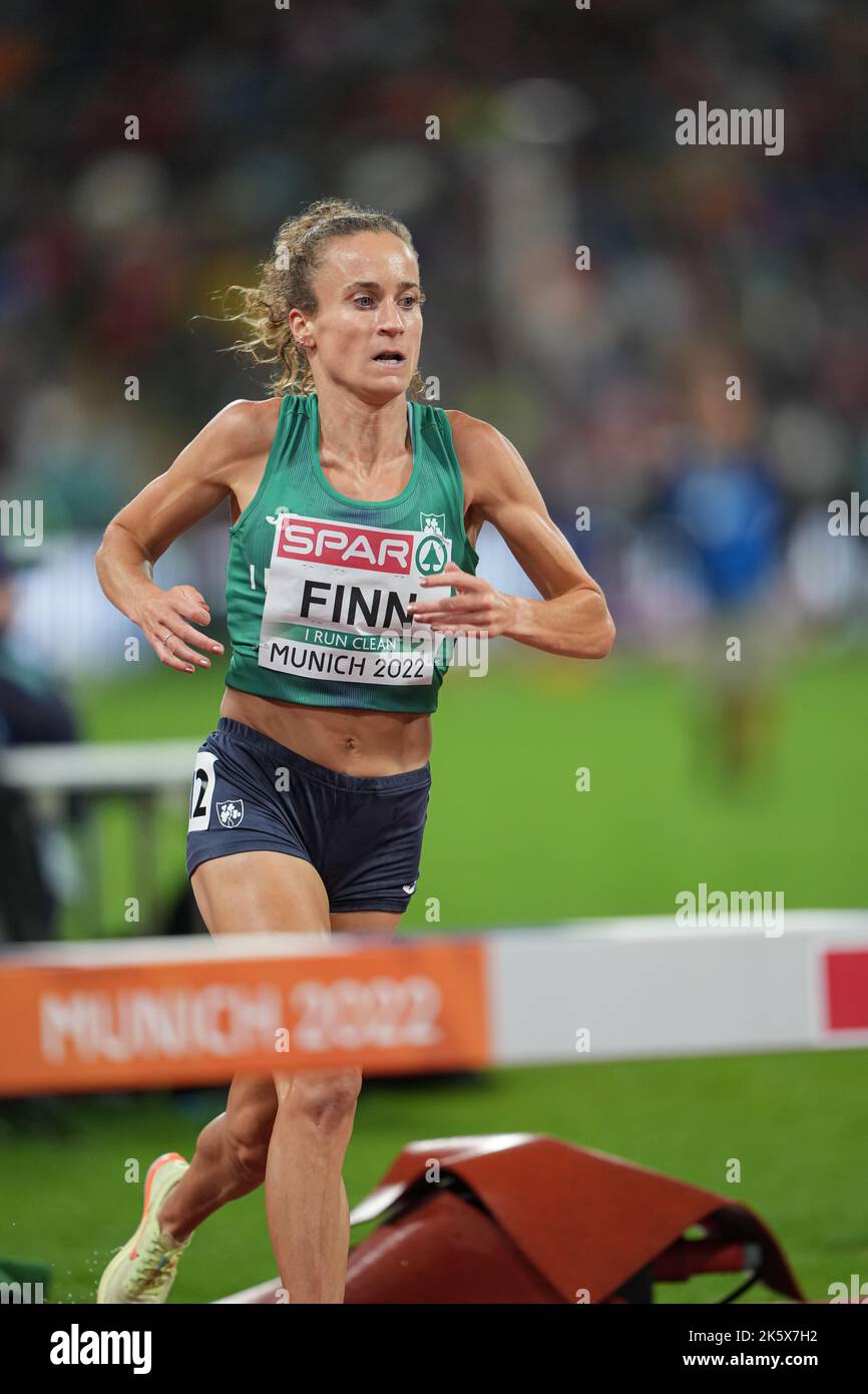 Michelle Finn participating in the 3000m steeplechase of the European ...