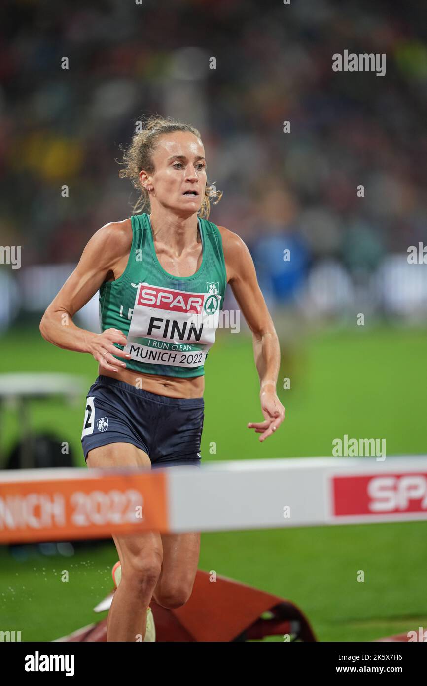 Michelle Finn participating in the 3000m steeplechase of the European ...