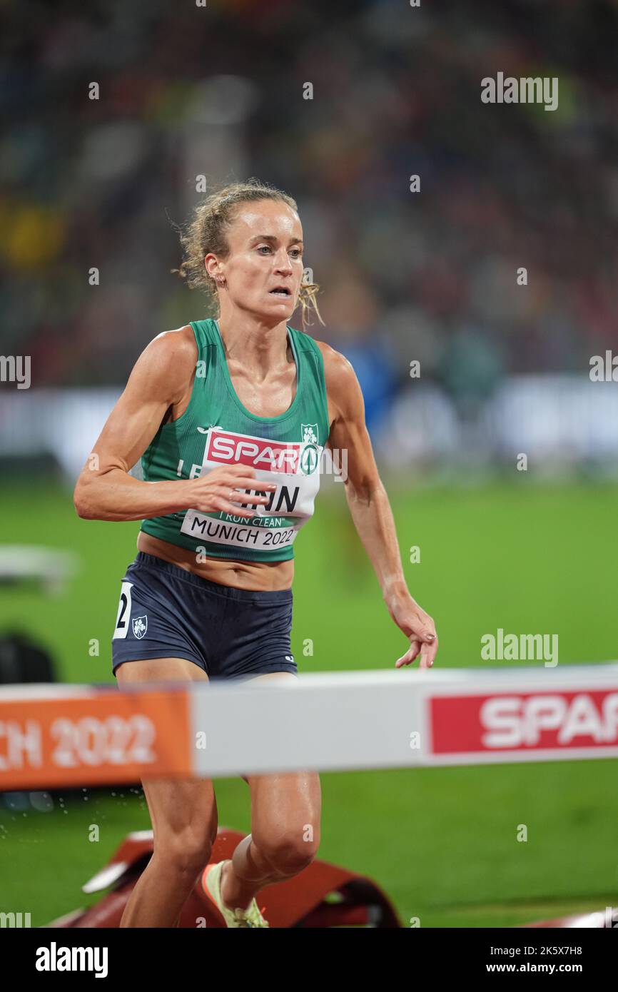 Michelle Finn participating in the 3000m steeplechase of the European ...