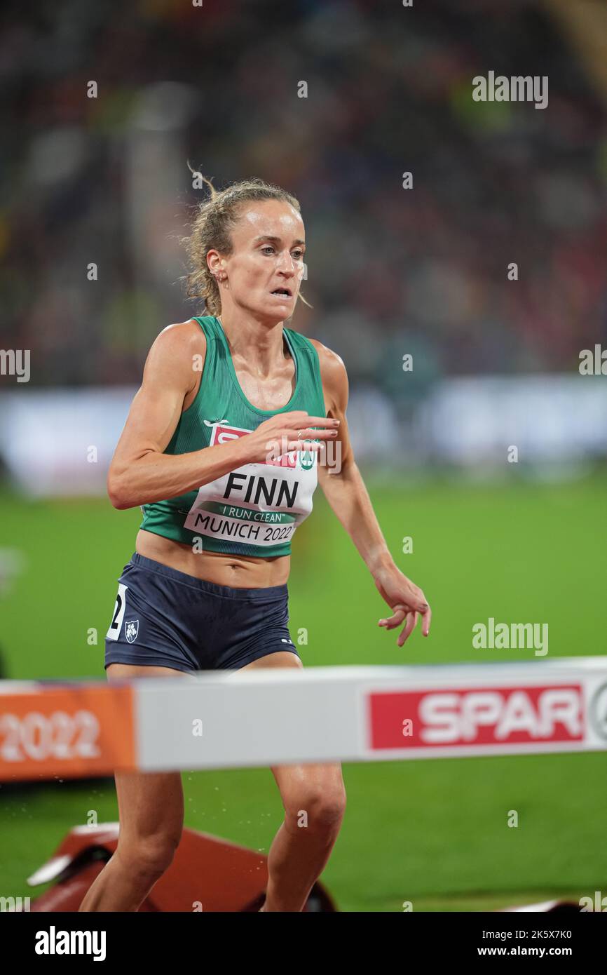Michelle Finn participating in the 3000m steeplechase of the European ...