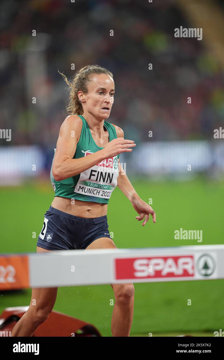 Michelle Finn participating in the 3000m steeplechase of the European ...