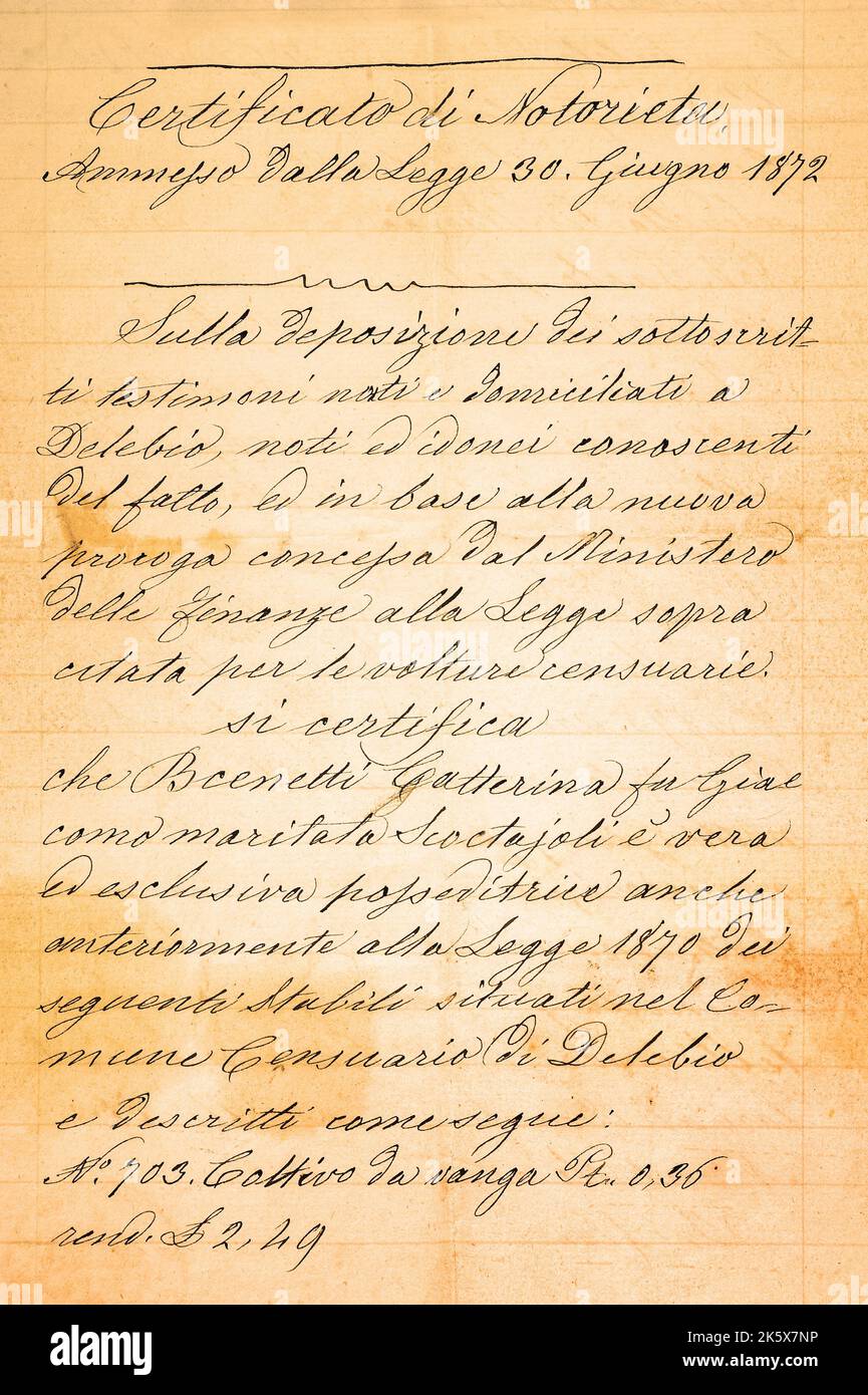 Old vintage manuscript writing in cursive Stock Photo - Alamy