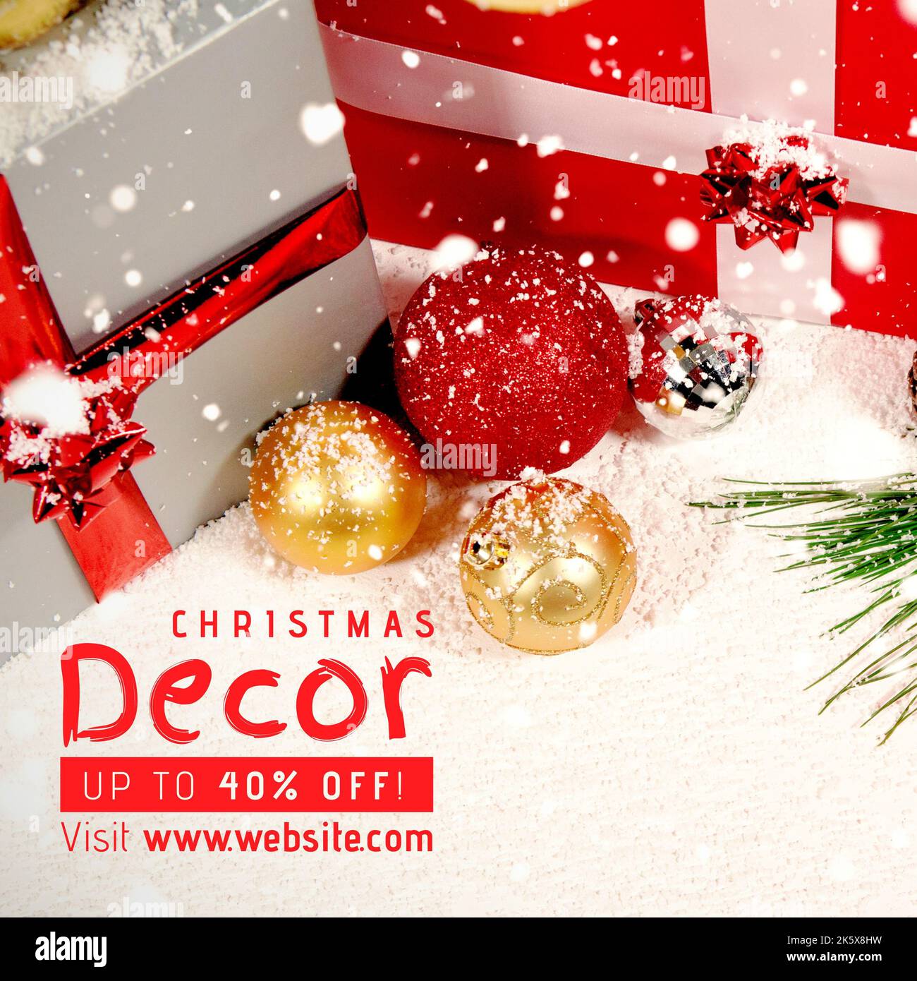 Animation christmas presents over baubles hi-res stock photography and ...