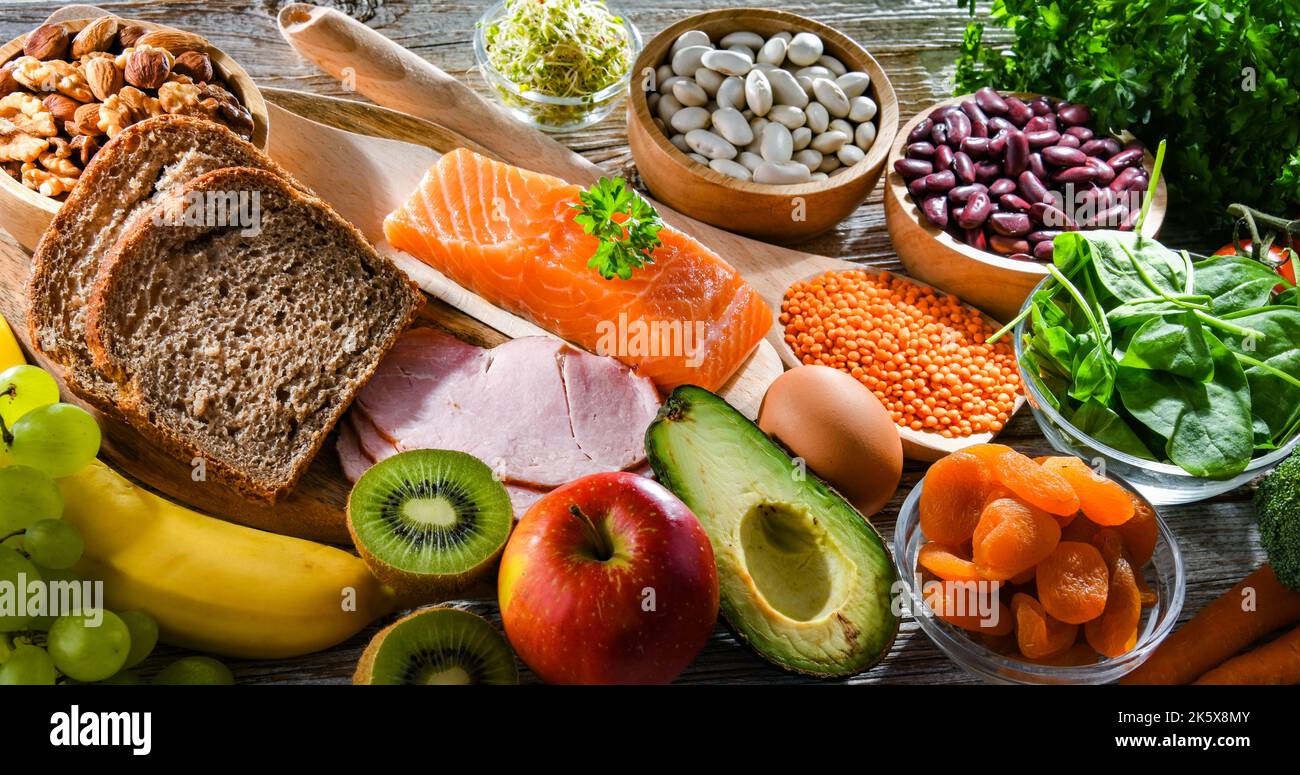 Food products recommended for pregnancy. Healthy diet Stock Photo - Alamy