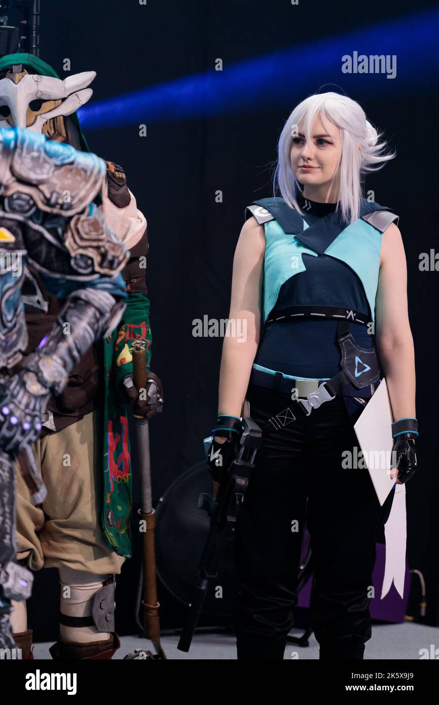 Poland, Poznan - October 09, 2022: Cosplay Valorant Jett Cosplay ...