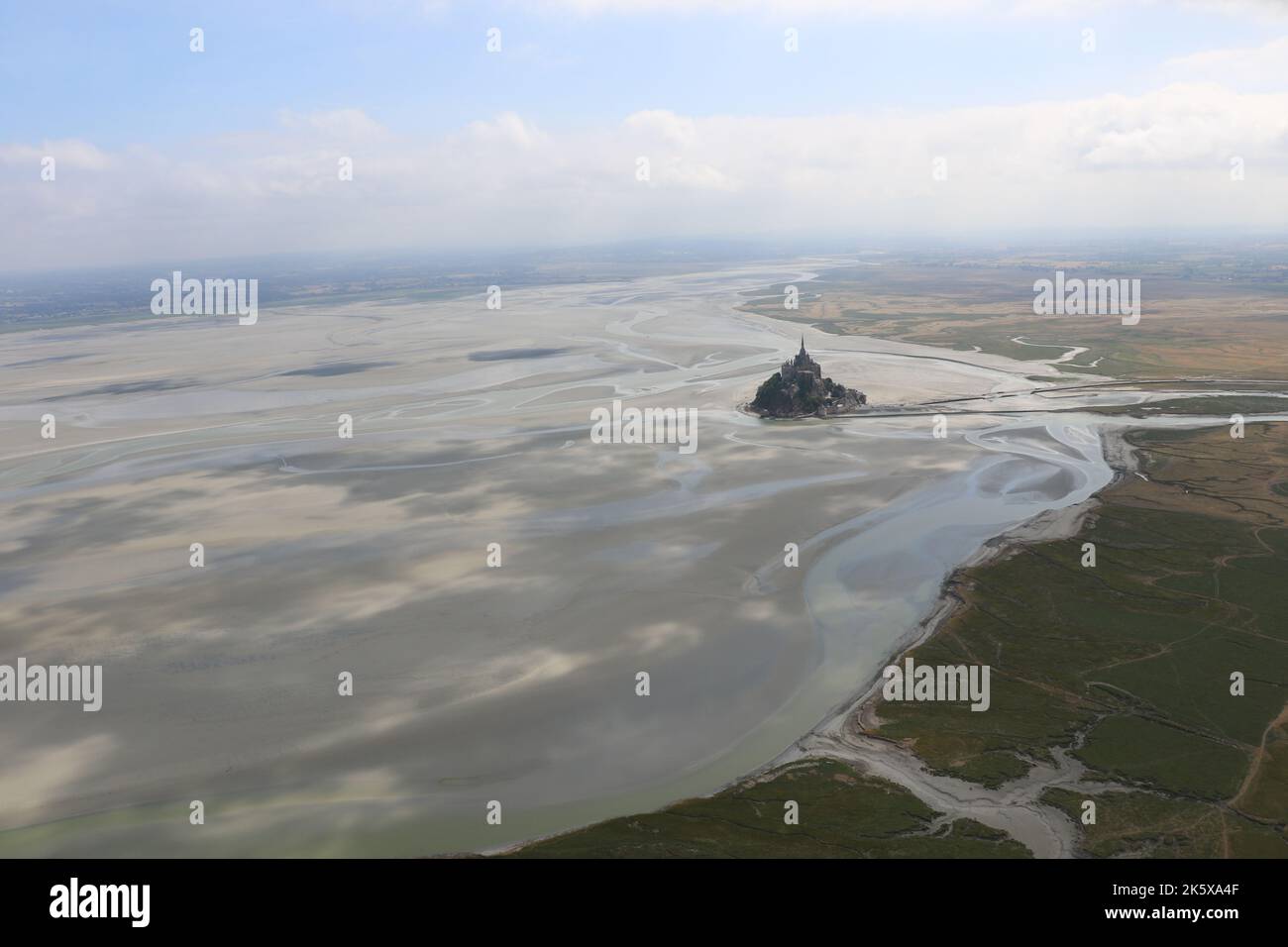 Aerial view of the Mont Saint Michel bay Stock Photo - Alamy