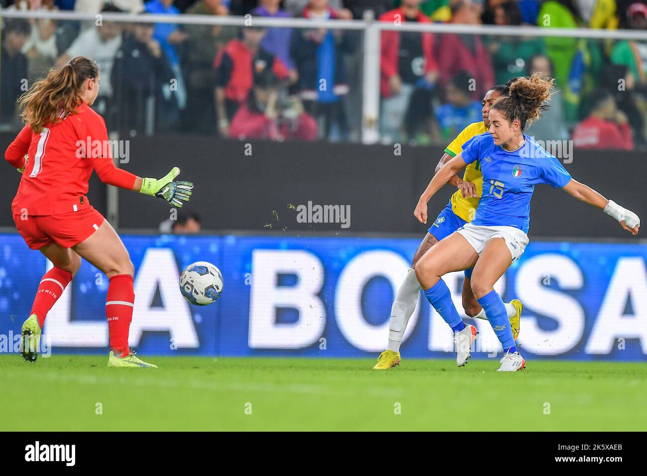 Luigi Ferraris stadium, Genova, Italy, October 10, 2022, Laura Giuliani and Maria Luisa ...
