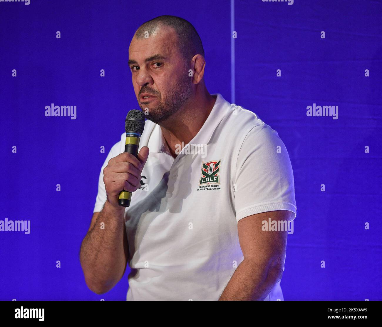 Manchester, England - 10th October 2022 - Lebanon Coach Michael Cheika ...