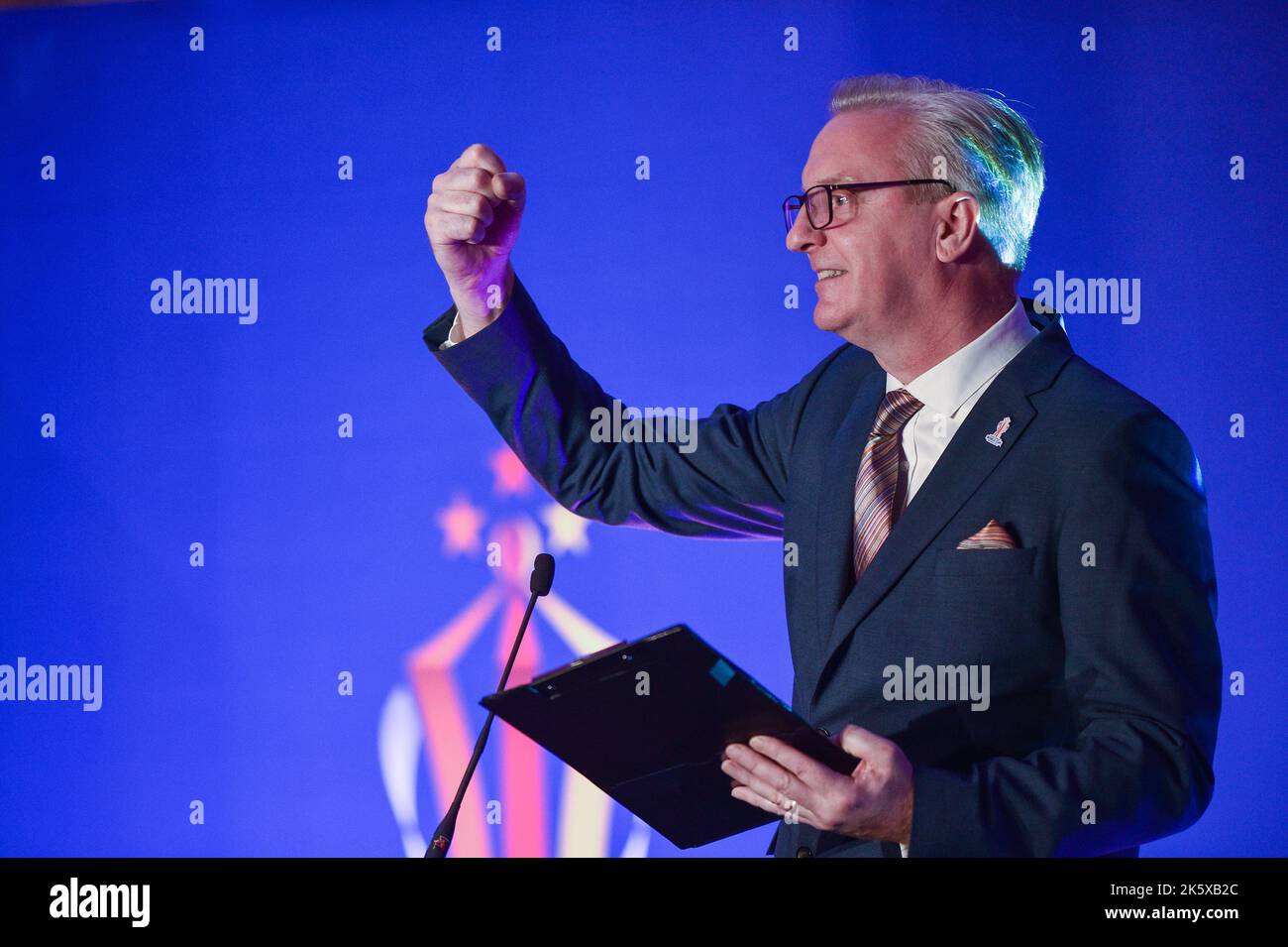 Manchester, England - 10th October 2022 - Manchester Poet Tony Walsh ...