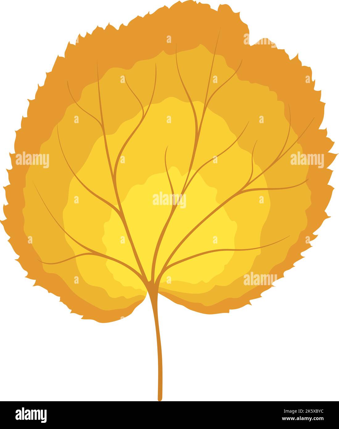 Autumn linden leaf. Leaf fall. Vector illustration Stock Vector Image ...