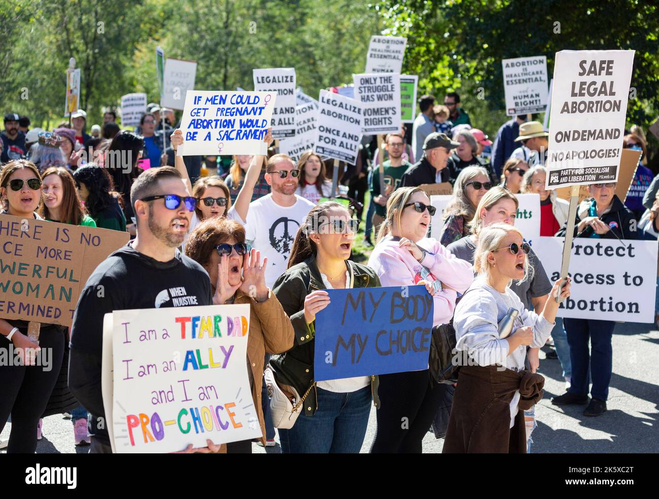 October 8, 2022. Boston, MA. Hundreds rallied in Boston at the State ...