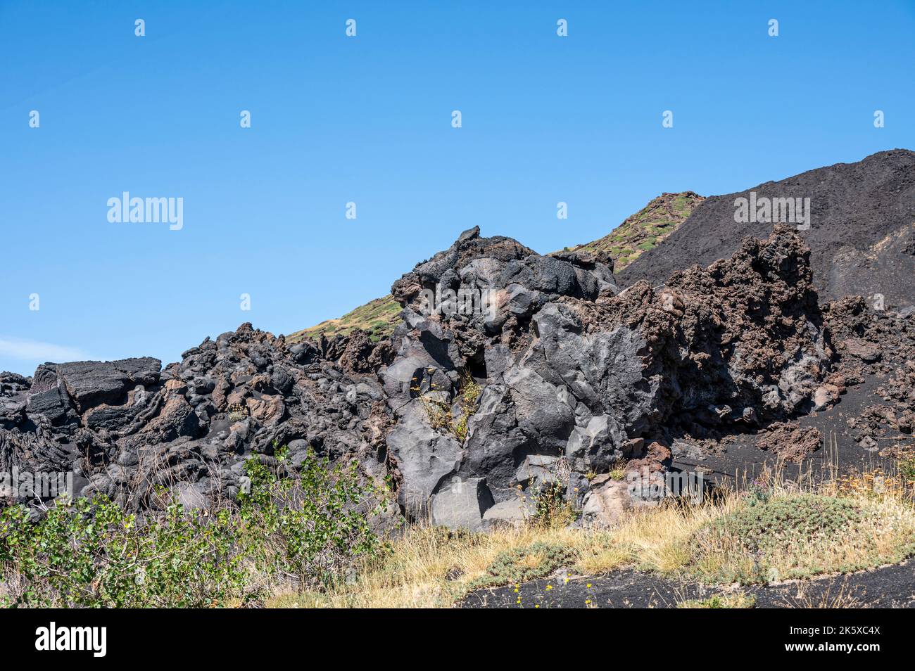 Plastic lava formations on the Etna Volcano in Sicily Stock Photo - Alamy