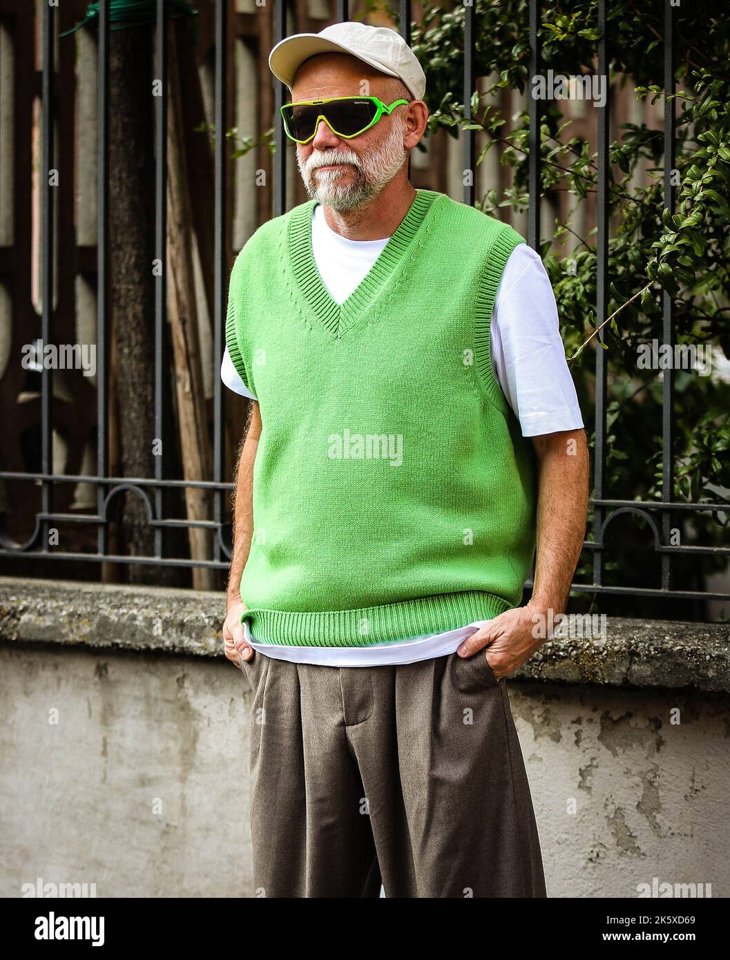 MILAN, Italy- September 23 2022: Massimiliano Meoni on the street in ...