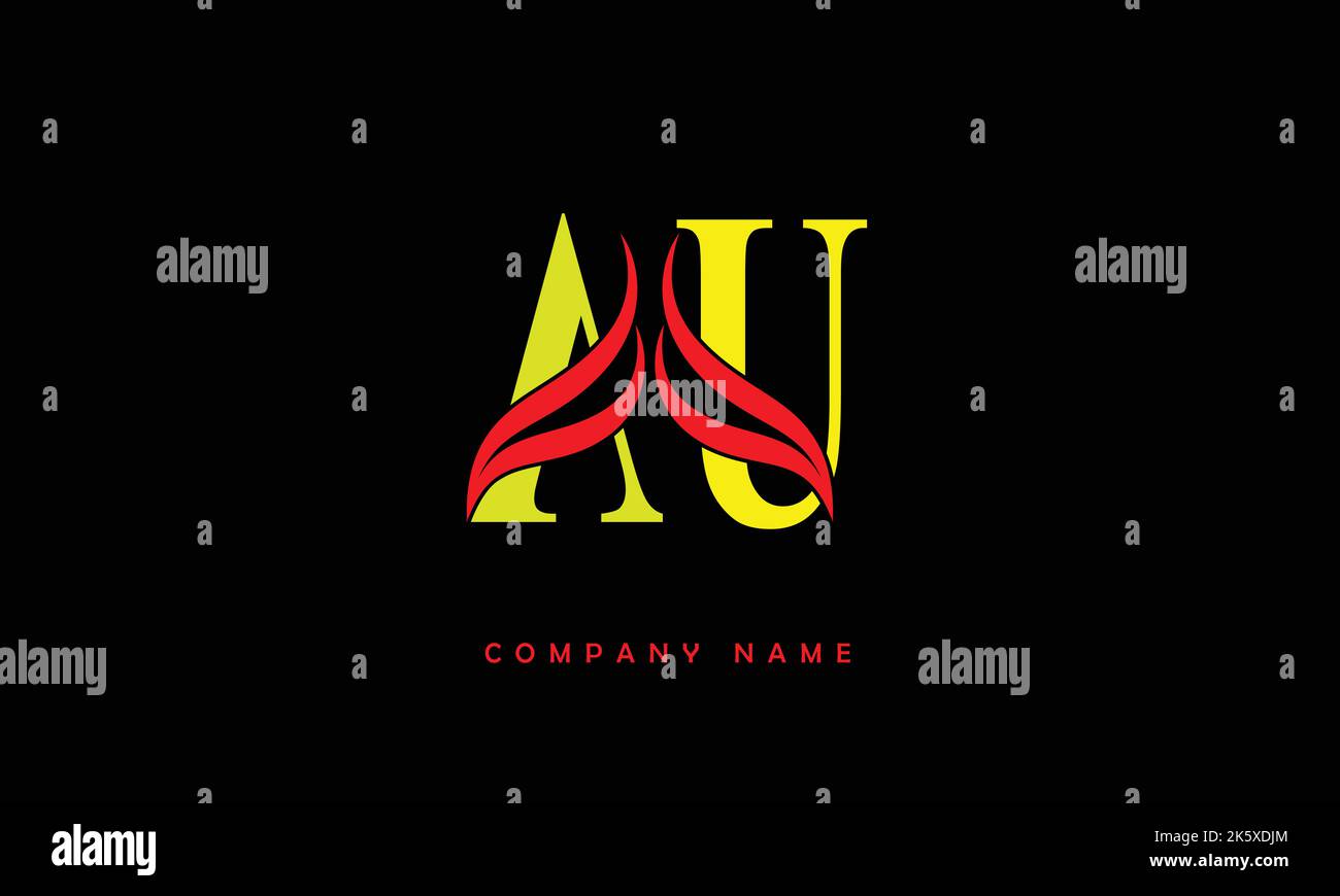 AU, UA Abstract Letters Logo Monogram Stock Vector Image & Art - Alamy