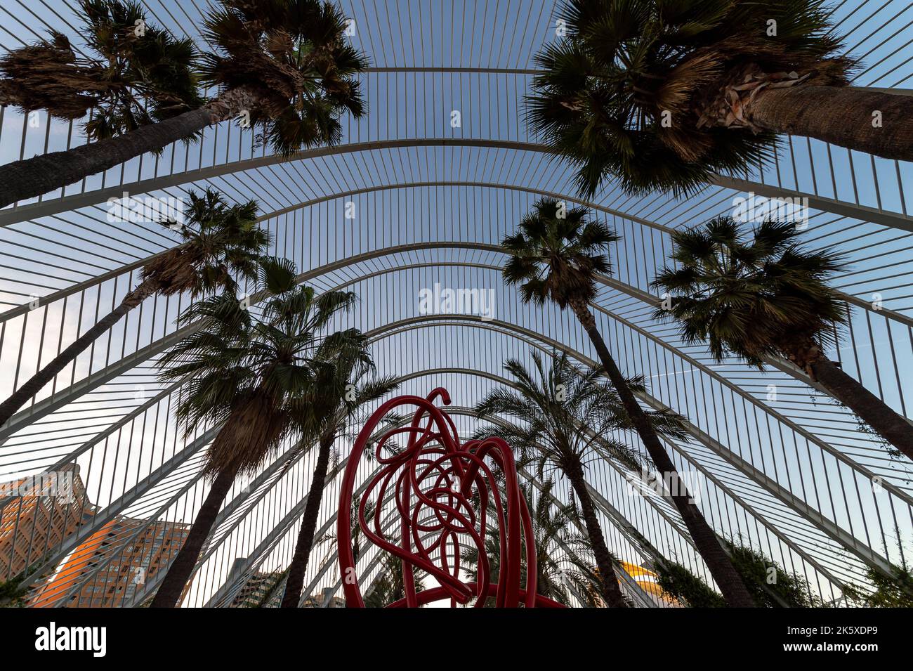The L'Umbracle at the City of Arts and Sciences, Valencia, Spain Stock ...