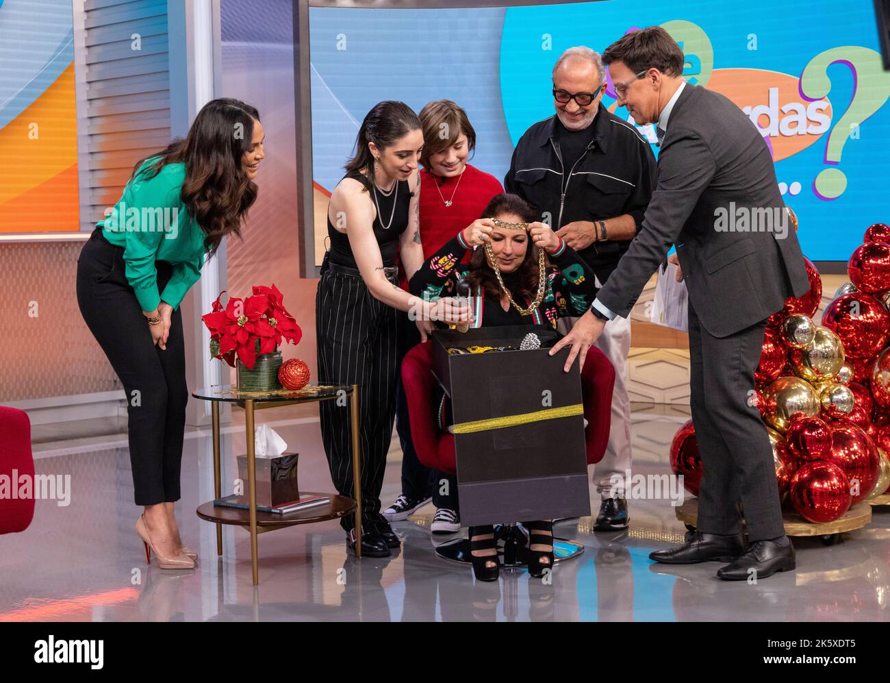 MIAMI, FL - OCT 10: Karla Martinez, Emily Estefan, Sasha Estefan Gloria ...