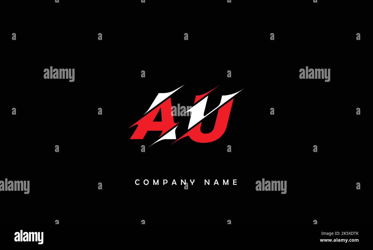 AU, UA Abstract Letters Logo Monogram Stock Vector Image & Art - Alamy