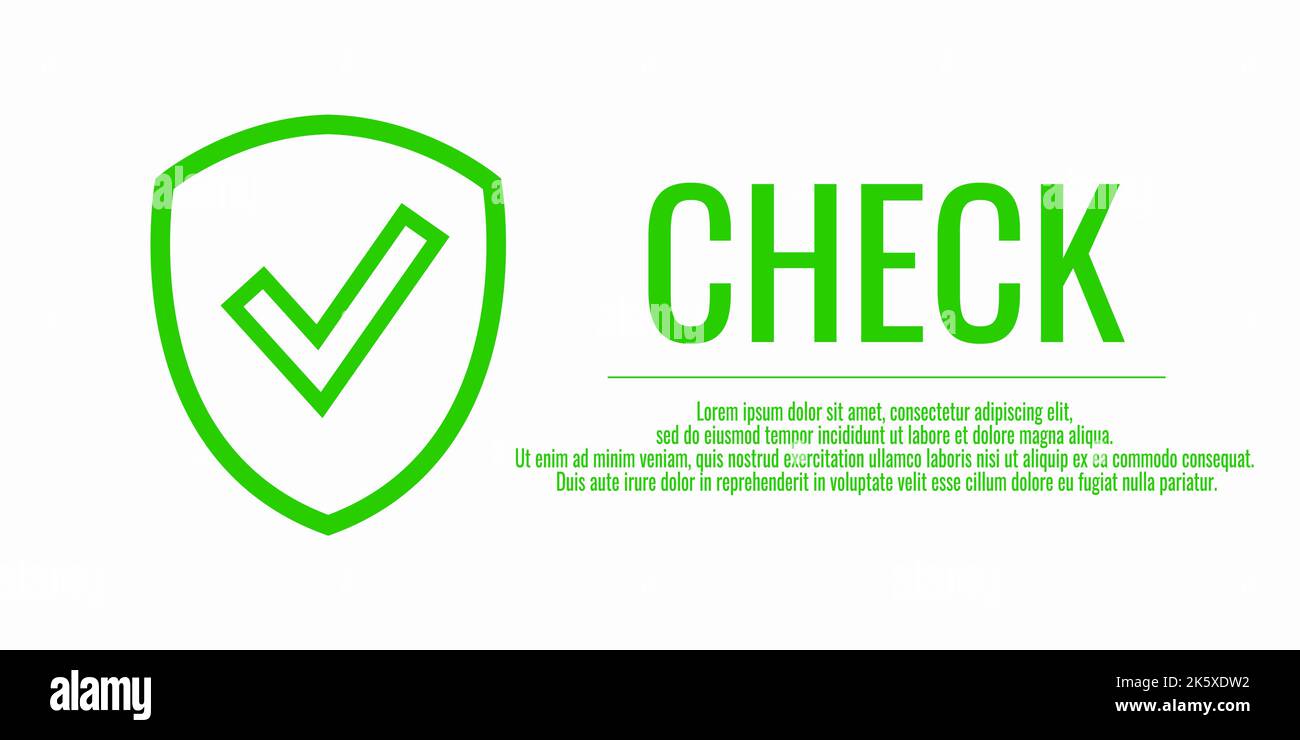 Shield green icon with check mark. Data protection concept. verified ...