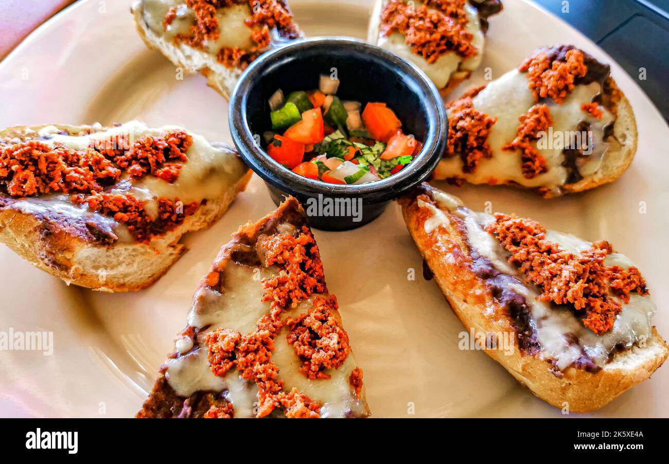 Mexican breakfast bread roll with chorizos in Zicatela Puerto Escondido ...