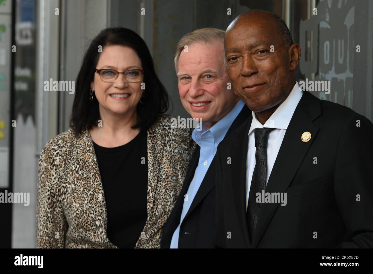 Janis Burke, J. Kent Friedman, and Houston Mayor Sylvester Turner at ...
