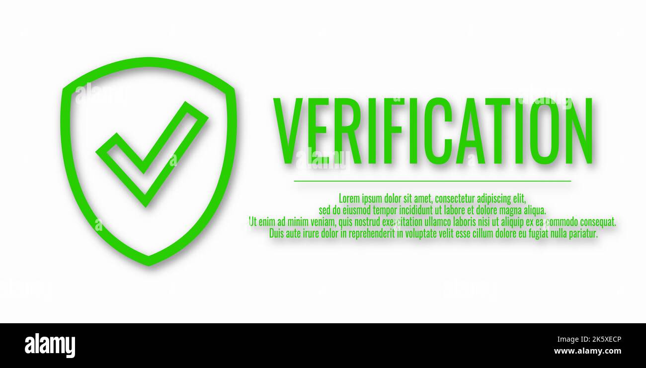 Shield green icon with check mark. Data protection concept. verified ...
