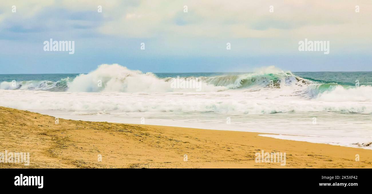 Beach and seascape shore with beautiful huge big surfer waves in ...