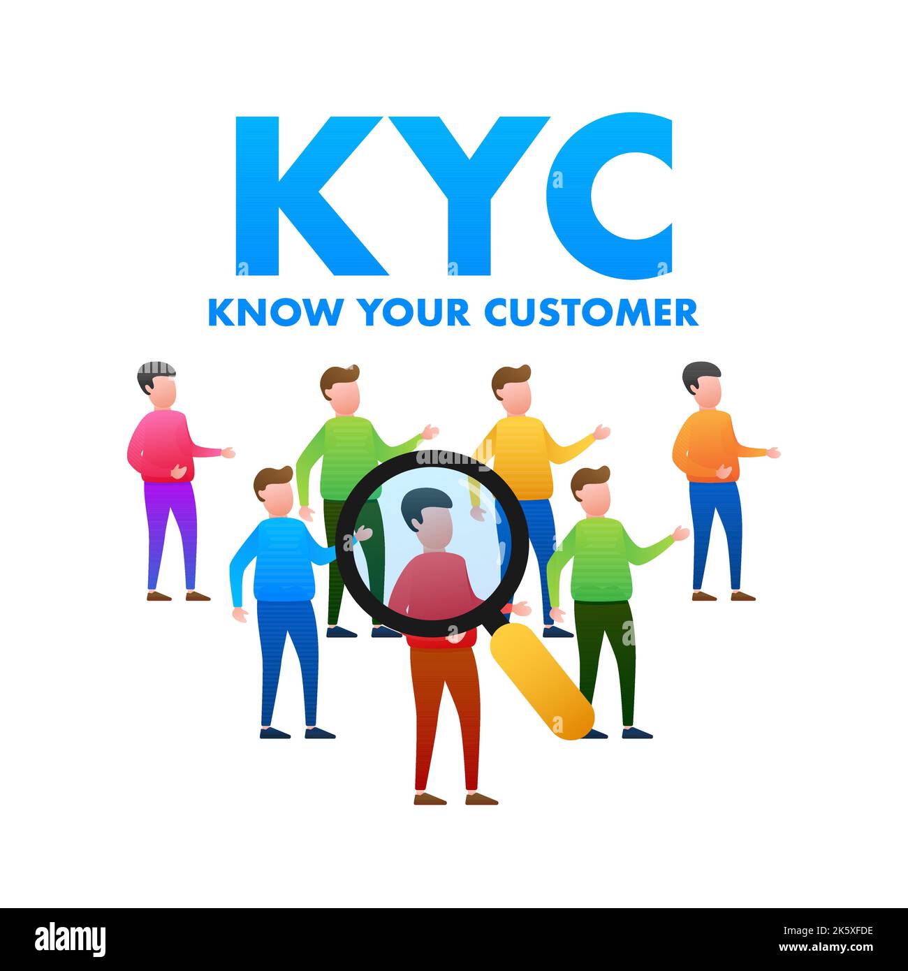 KYC or know your customer. Idea of business identification and finance ...