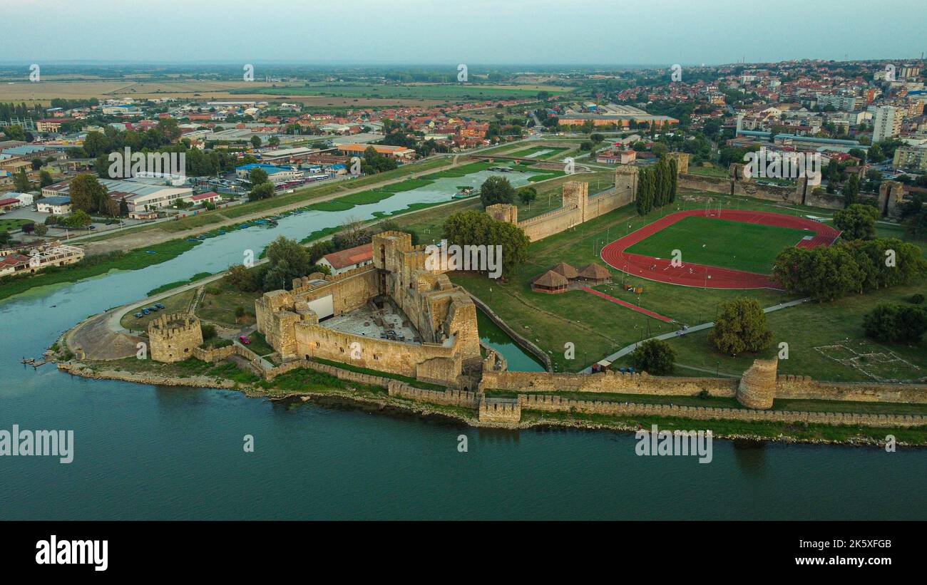 An aerial view of the Smederevo Fortress Stock Photo - Alamy