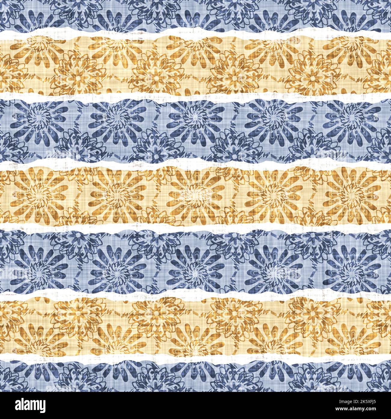 Seamless French country kitchen stripe fabric pattern print. Blue ...