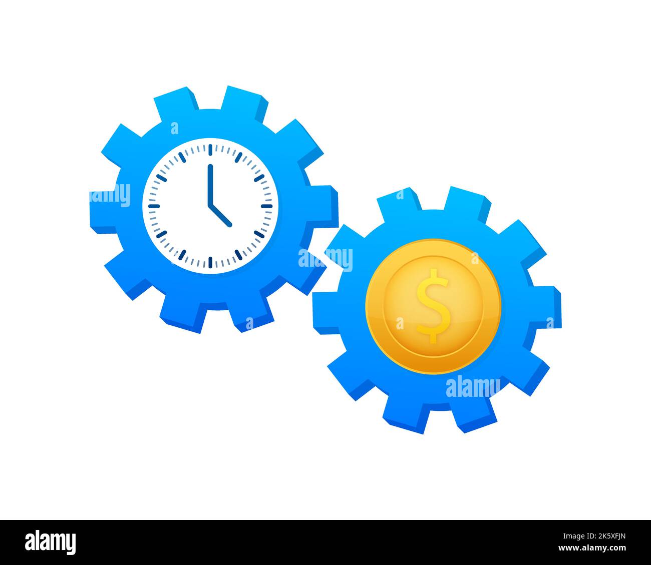 Time is money icon. Money saving. Business and management. Vector stock ...