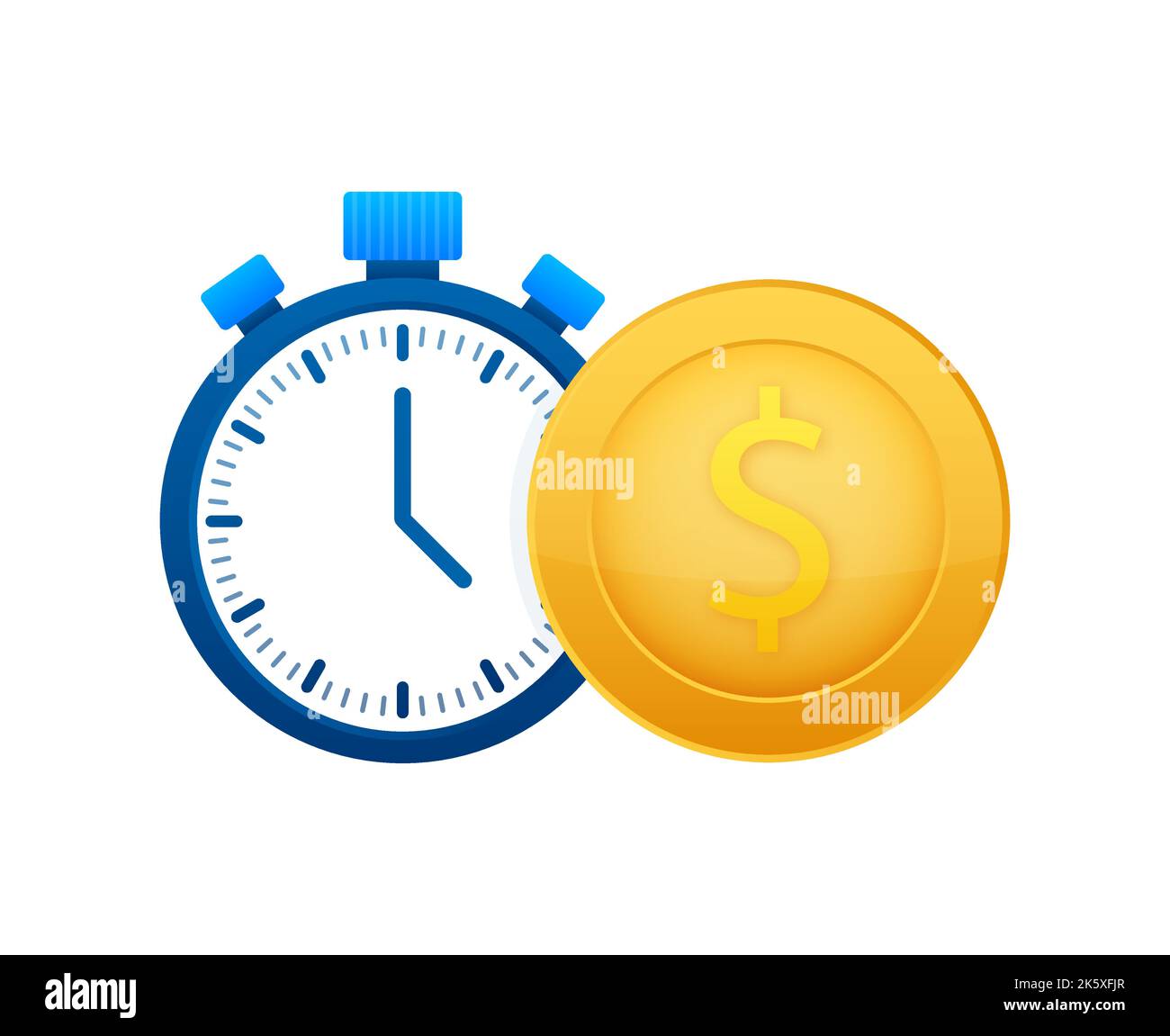 Time is money icon. Money saving. Business and management. Vector stock ...