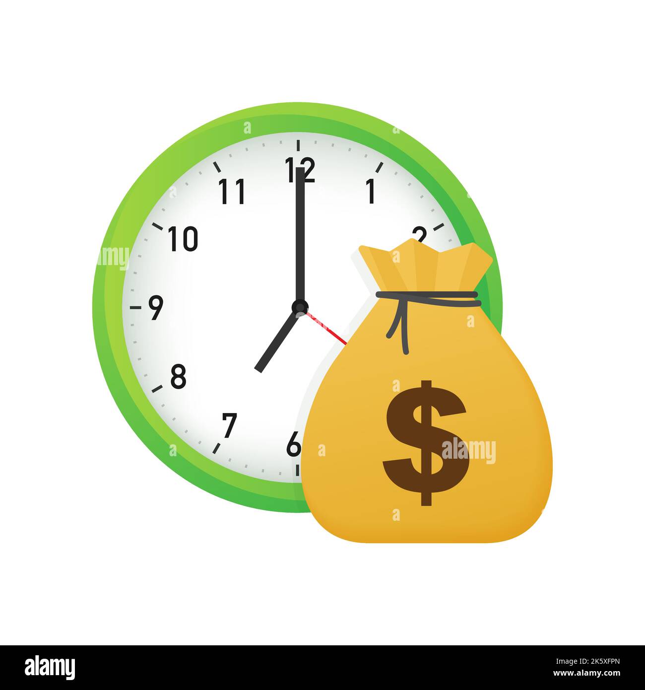 Time is money icon. Money saving. Business and management. Vector stock ...