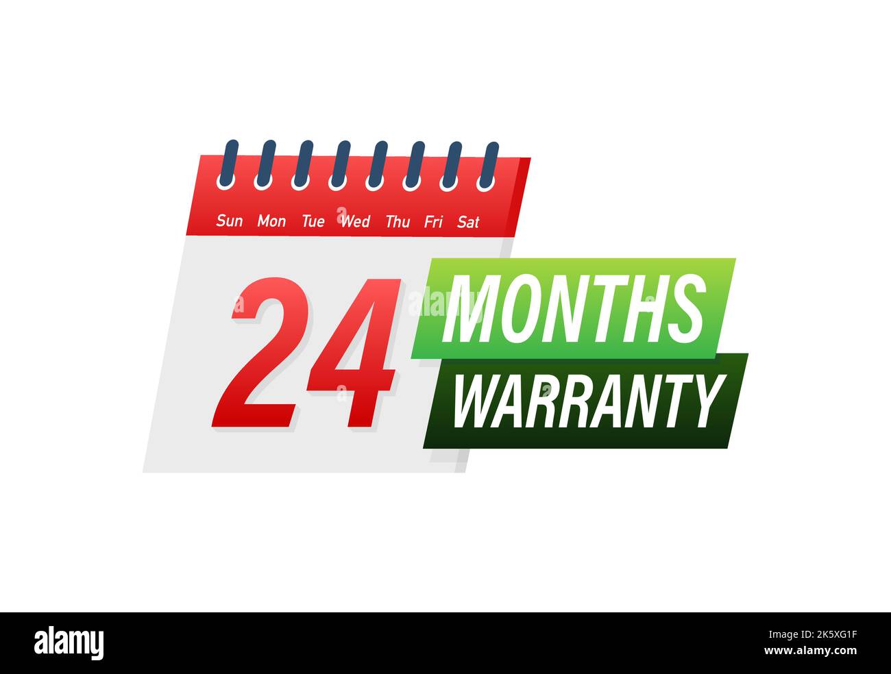 24 months warranty. Support service icon vector stock illustration ...