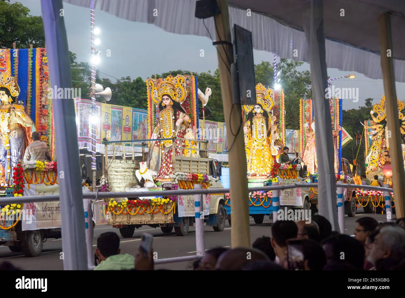 Red Road in Kolkata, India on 8th October, 2022 - People enjoying the ...