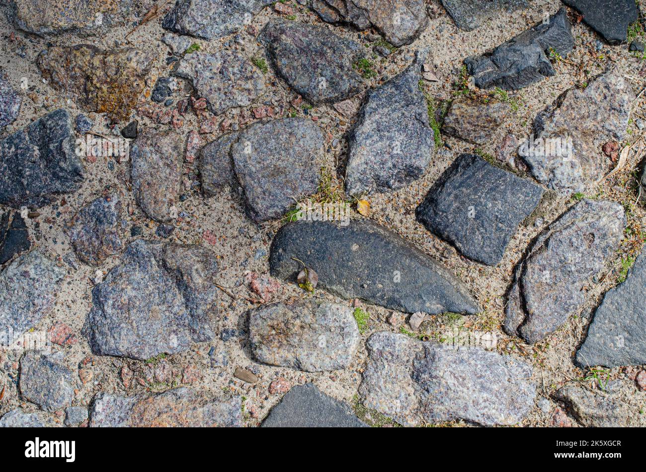 Block stone floor texture background Stone block road pavement. detail ...