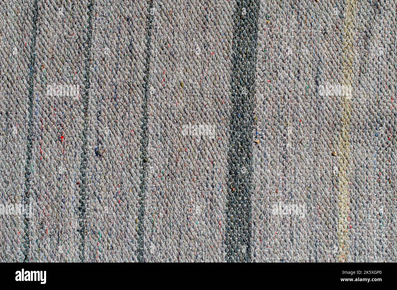 different colored stripes on the knitted fabric surface. textiles retro ...