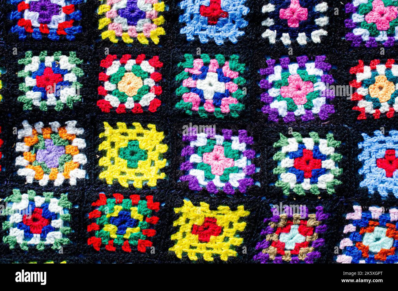 different colored stripes on the knitted fabric surface. textiles retro ...