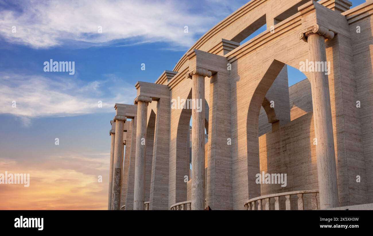 Doha, Qatar- October 10,2022: the unique Amphitheatre at Katara Stock ...