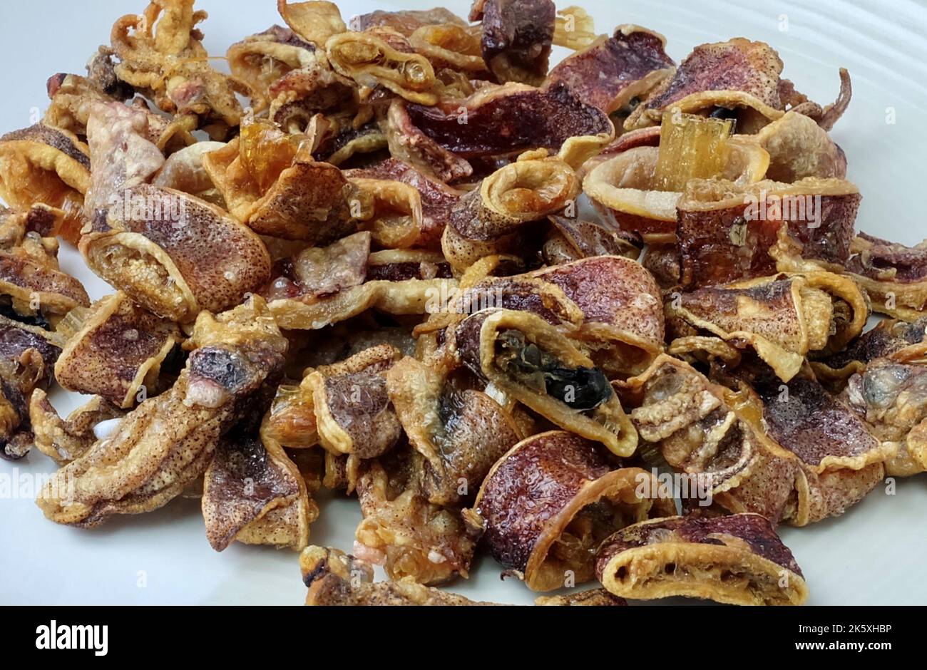 Cuisine and Food, Deep Fried Salty Squid or Octopus Made of Squid and ...